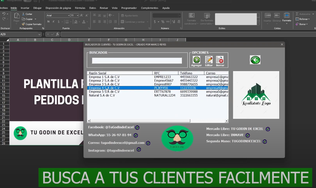 Plantilla Gestión de Pedidos en Excel – TU GODIN DE EXCEL