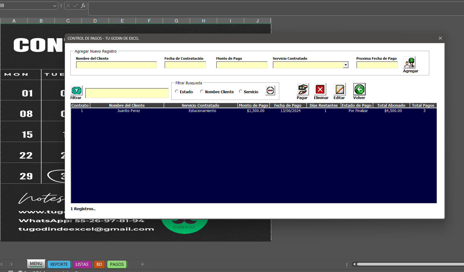 Plantilla para Control de Pagos 2024 – TU GODIN DE EXCEL